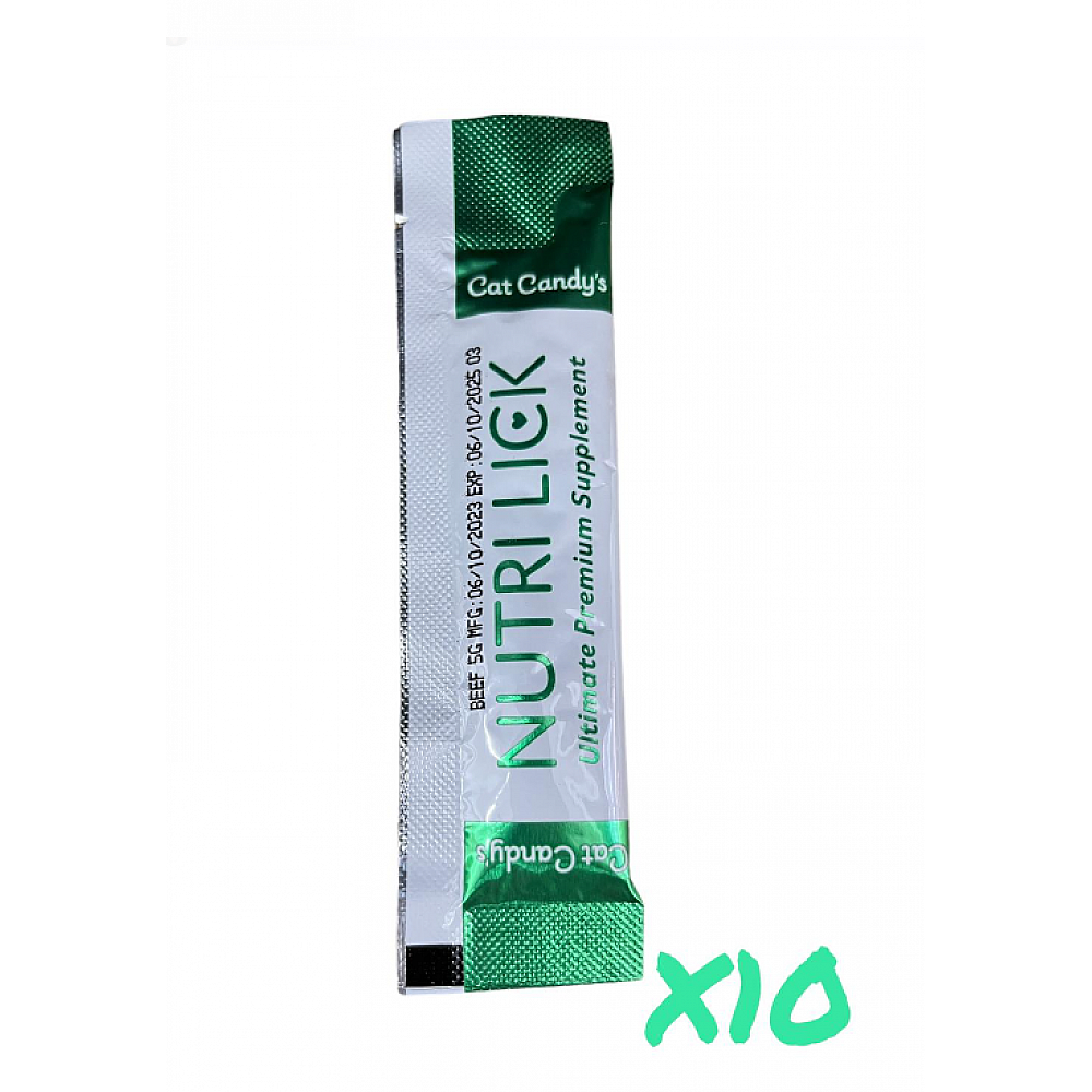 Furvit Nutri Lick（牛肉口味）肉泥 貓和小貓用 5g x10 (Exp.06/10/2025)