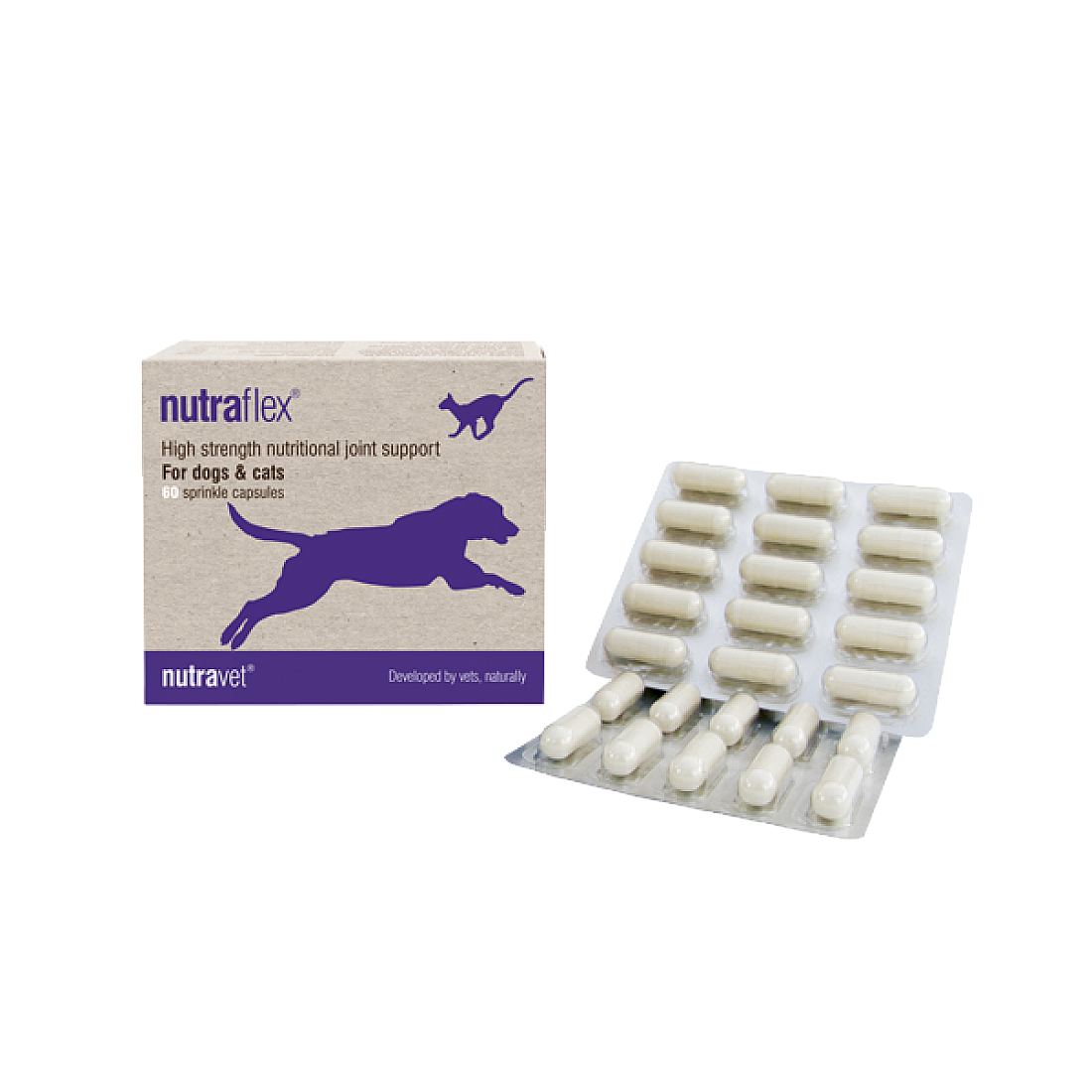 Nutravet Nutraflex 骨骼關節 營養膠囊 (貓狗合用) 每盒60粒膠囊