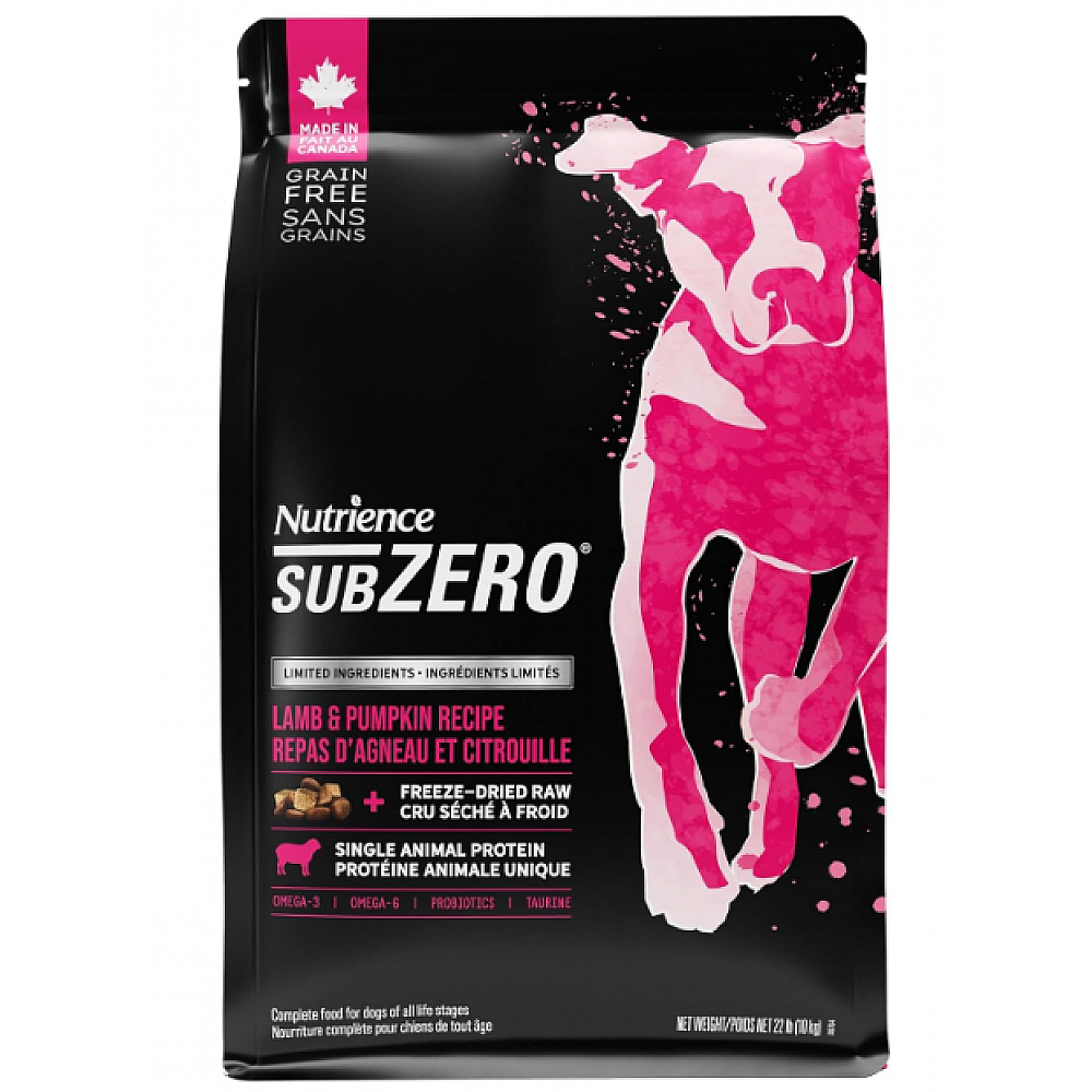 Nutrience SUBZERO 單一動物蛋白系列 無穀物 羊肉、南瓜 狗糧 22lb #6704