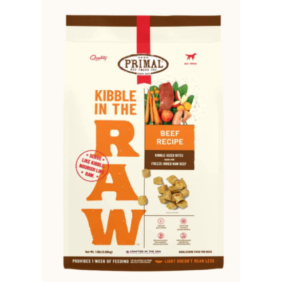 Primal Kibble in the Raw牛肉配方狗乾糧1.5lb