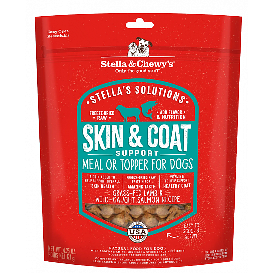 Stella & Chewy's 功能配方 凍乾脫水狗糧 有助皮毛健康 -草飼羊及野生捕撈三文魚配方- 121g