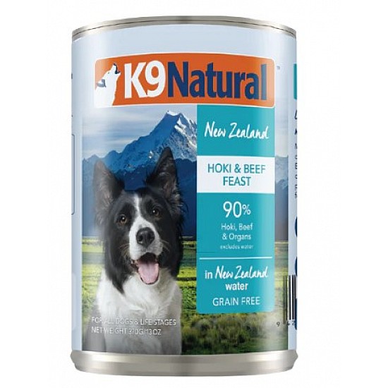 K9Natural Beef & Hoki 牛肉及藍尖尾鱈魚盛宴 370g