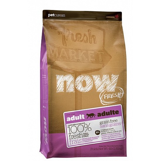 NOW Fresh 無榖物貓乾糧 - 成貓配方 火雞, 三文魚 及 鴨 8lb